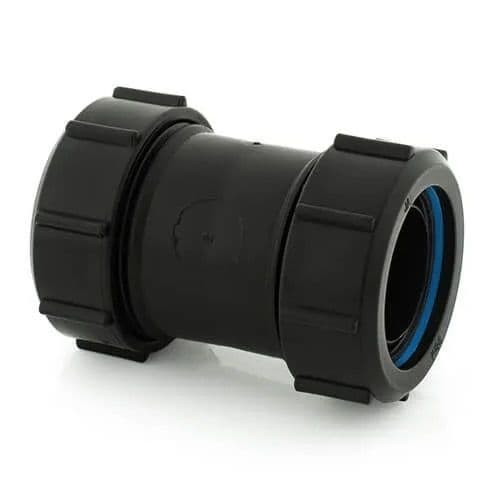 McAlpine 1 1/4 - 32mm Pipe Black Compression Coupling S28M-BL ...