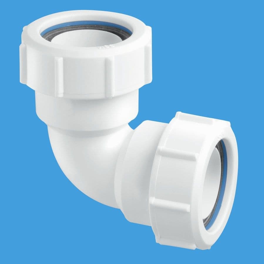 McAlpine Compression 1 1/4 Waste Pipe 90 Degree Bend MS4 - 38003205 ...