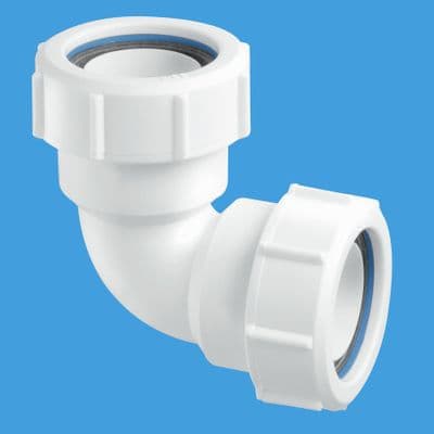 McAlpine Compression 1 1/4 Waste Pipe 90 Degree Bend MS4 - 38003205 ...