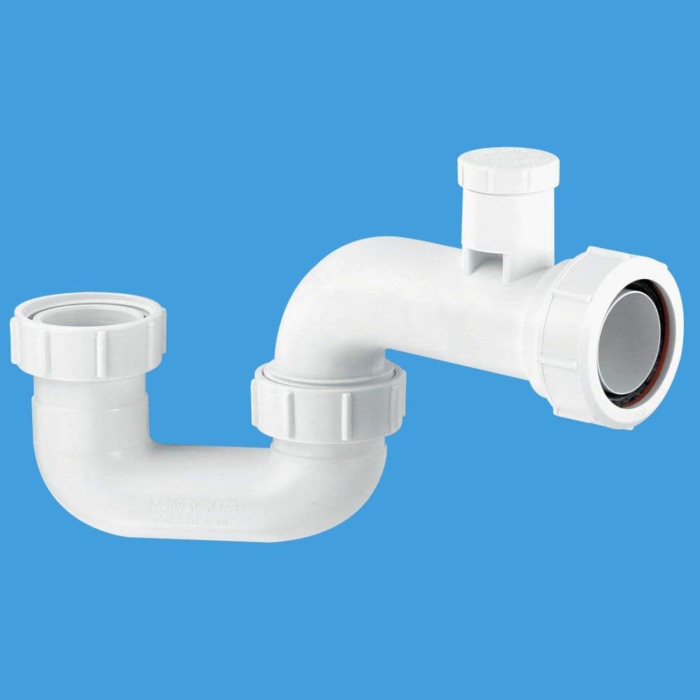 McAlpine Flat Bottom Bath Trap with Air Admittance SMP10V - 40003218