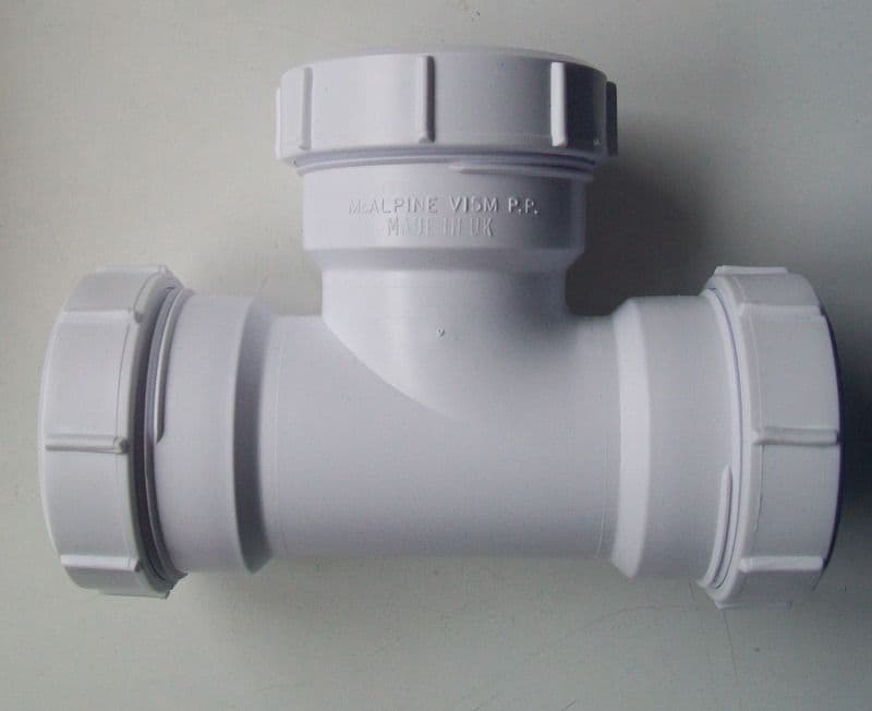 McAlpine Multifit 50mm 2 inch Swept Tee V15M - 38005007 - Plumbers Mate Ltd