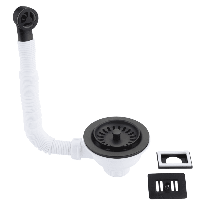 McAlpine Universal Matt Black Stainless Steel Strainer Waste - 74000098 ...