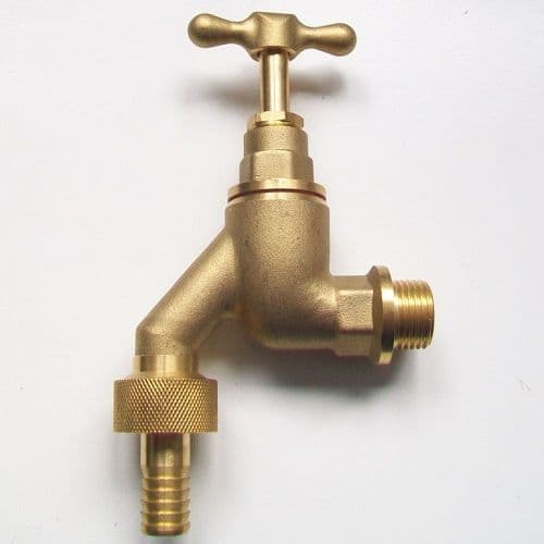 Pegler Heavy Brass Hose Union Outside Bib Tap 1/2 - 58093035 - Plumbers ...