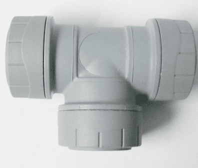 Polyplumb Push Fit 28mm Pipe Equal Tee Fitting - 29P24028 - Plumbers ...