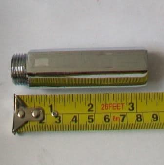 Radiator Extension Chrome Hex Long 3 inch - 07001880 - Plumbers Mate Ltd