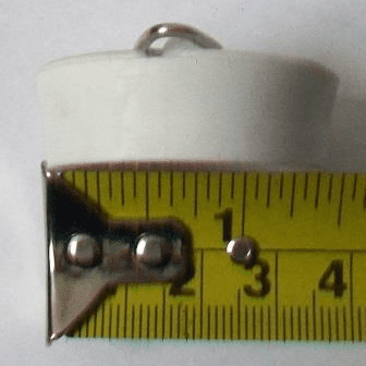 Replacement 1 3/4 inch / 44mm White Rubber Bath & Sink Plug - 74000320