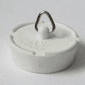 Replacement 1 3/4 inch / 44mm White Rubber Bath & Sink Plug - 74000320