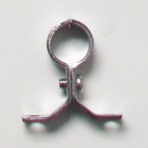 School Board Chrome Plated Brass 15mm Pipe Clip - Plumbers Mate Ltd