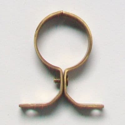School Board Pipe Clip 35mm Brass - Plumbers Mate Ltd