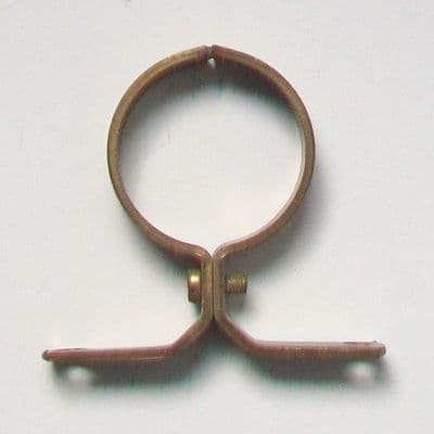 School Board Pipe Clip 42mm Brass - Plumbers Mate Ltd