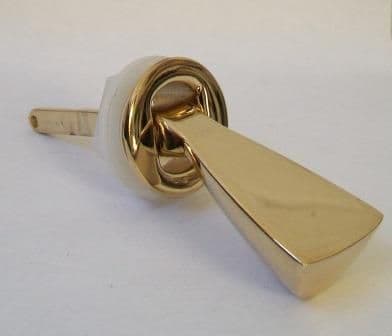 Shires Icon Cistern Round Hole Side Flushing Lever Gold - Plumbers Mate Ltd