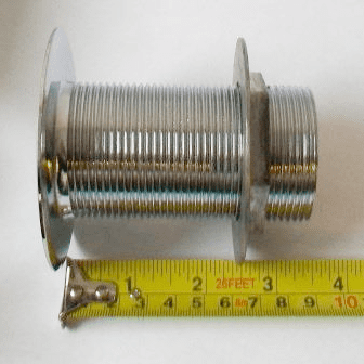 Shower Waste Chrome Wide Flange Long Thread - 74000632 - Plumbers Mate Ltd