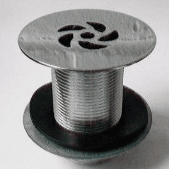 Shower Waste Chrome Wide Flange Long Thread - 74000632 - Plumbers Mate Ltd