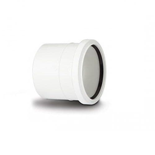 Soil Pipe 4 inch / 110mm Single Socket Coupling - White - 47BSH043