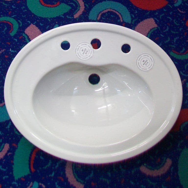 Sottini Circa 29 3 Tap Hole Counter Top Basin 60cm x 48cm E482901 ...