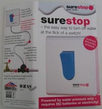 SureStop 15mm Pushfit Remote Switch Stop Cock 2 Metre - 07002426 ...