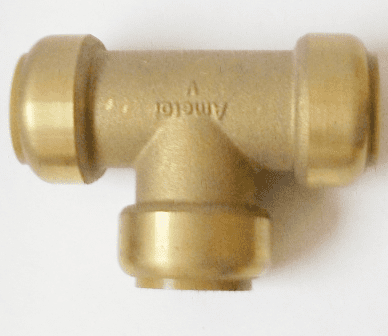 Tectite Brass Push Fit 28mm Equal Tee Fitting - 27242201 - Plumbers ...