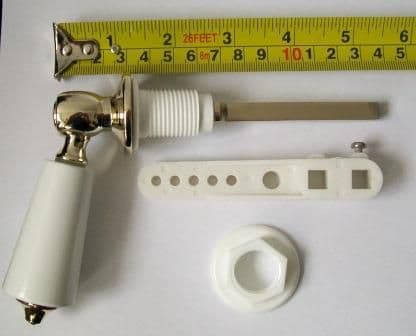 Traditional Gold Effect and White Cistern Lever - 08000418 - Plumbers ...