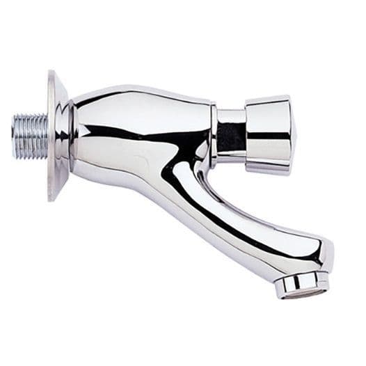 Wall Mounted Chrome Non Concussive Bib Tap - 58000014 - Plumbers Mate Ltd