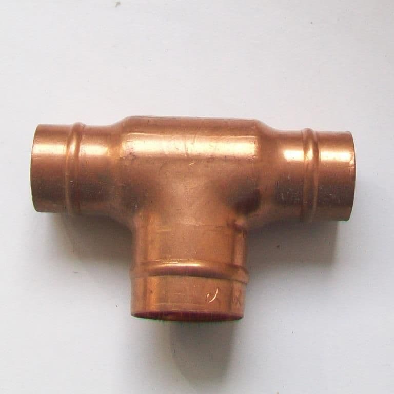 Yorkshire Solder Ring Tee 15mm x 15mm x 22mm - 28282200 - Plumbers Mate Ltd