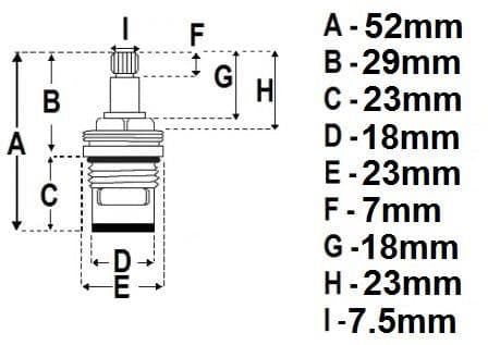 24 Spline 1/2 Ceramic Disc Tap Cartridge Valves - 62003101 - Plumbers ...