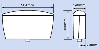 Dudley Elite Low Level Side Entry Plastic Cistern - Plumbers Mate Ltd