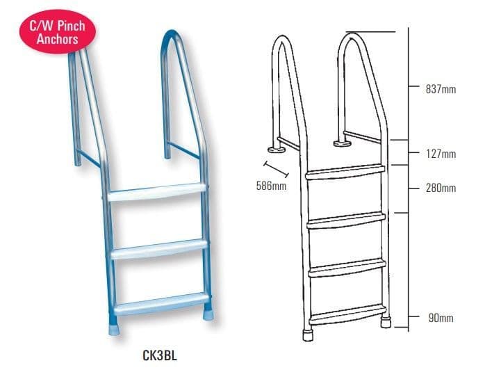 Certikin 1 5"/38mm Ladder for Liner Domestic Pools