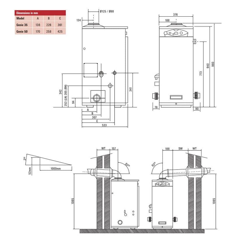 Certikin Genie MB50S - 50kW & x28;165 000BTU& x29; Gas Heater