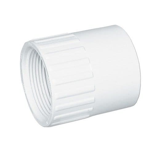 1.5" White ABS Socket Plain/Threaded - Discount Pool Products