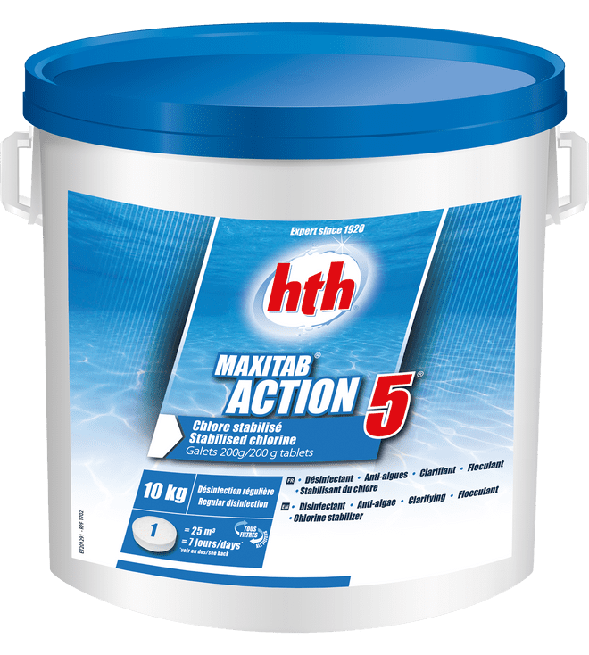 HTH 200g Maxitab Action 5 Chlorine Tablets 10kg