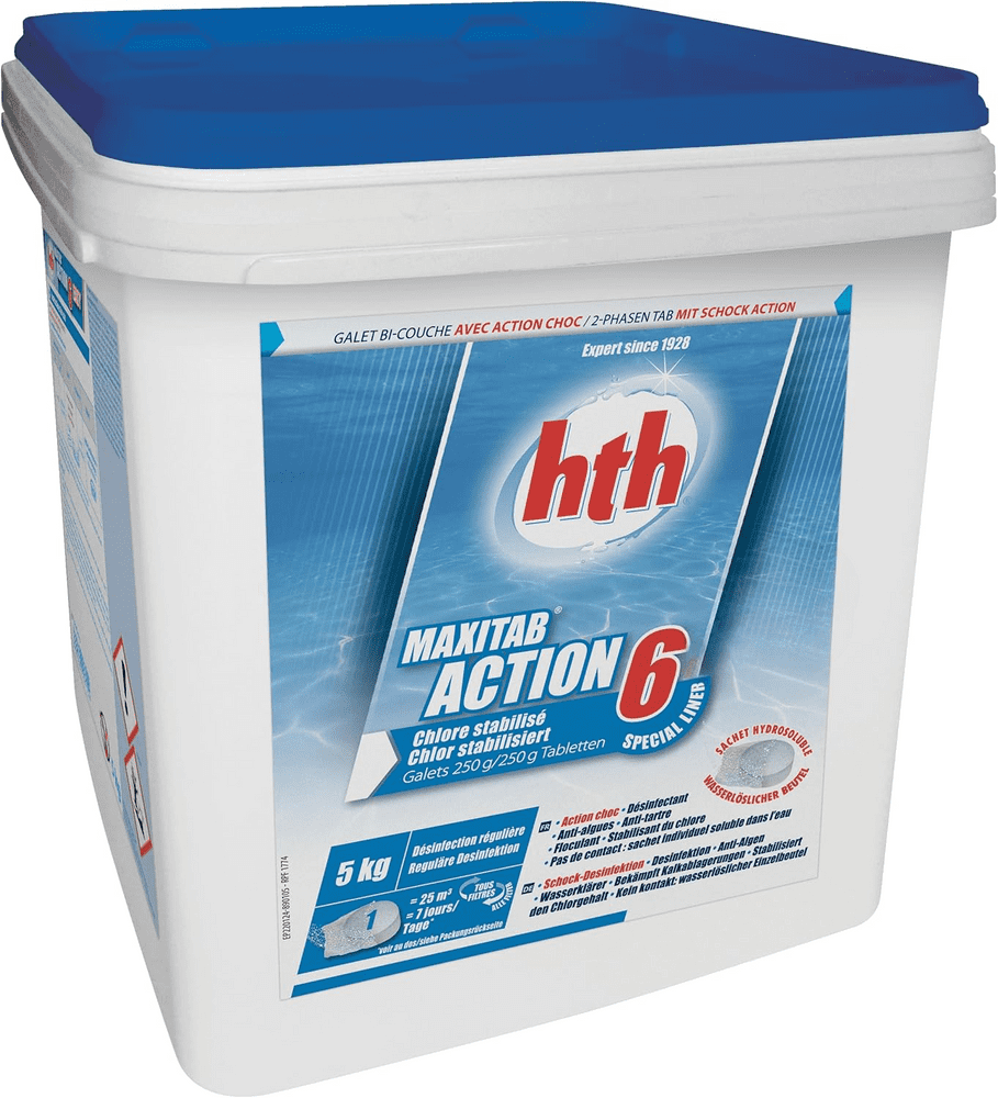 HTH Maxitab 250g Action 6 Tablets - 5kg