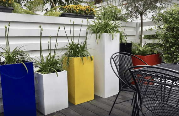 Tall Square Planters any colour any size online from potstore.co.uk
