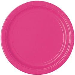 16 Hot Pink Paper Party Plates 9"/23cm
