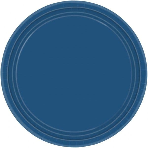 16 Royal Blue Paper Party Plates 9"/23cm