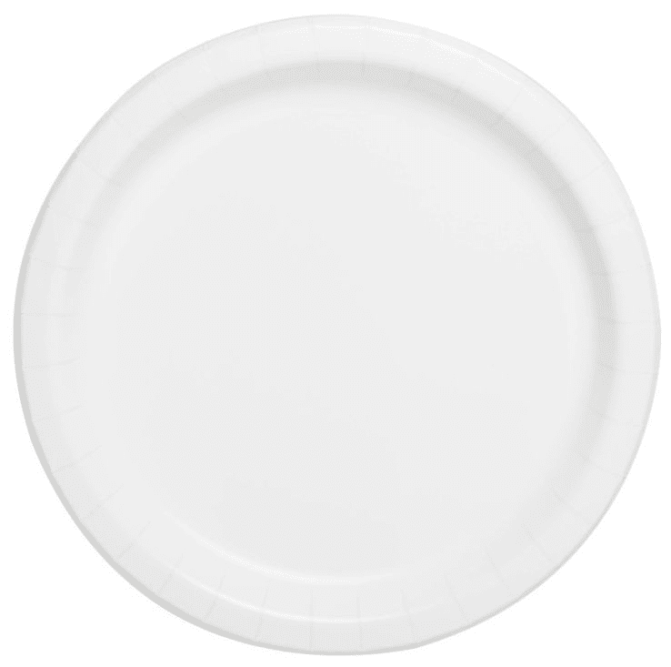 16 White Paper Party Plates 9"/23cm