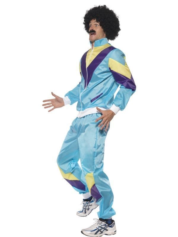 1980 s Blue Shell Suit Costume