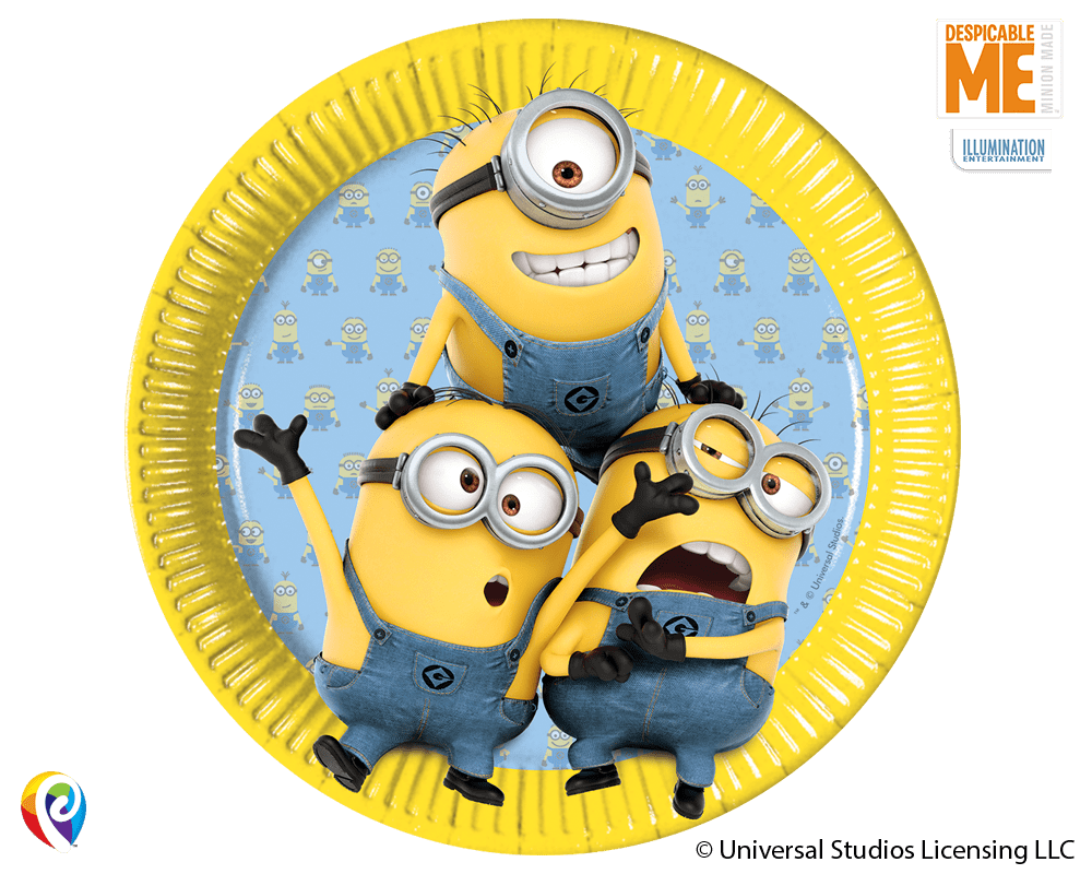 8 Minion Paper Plates