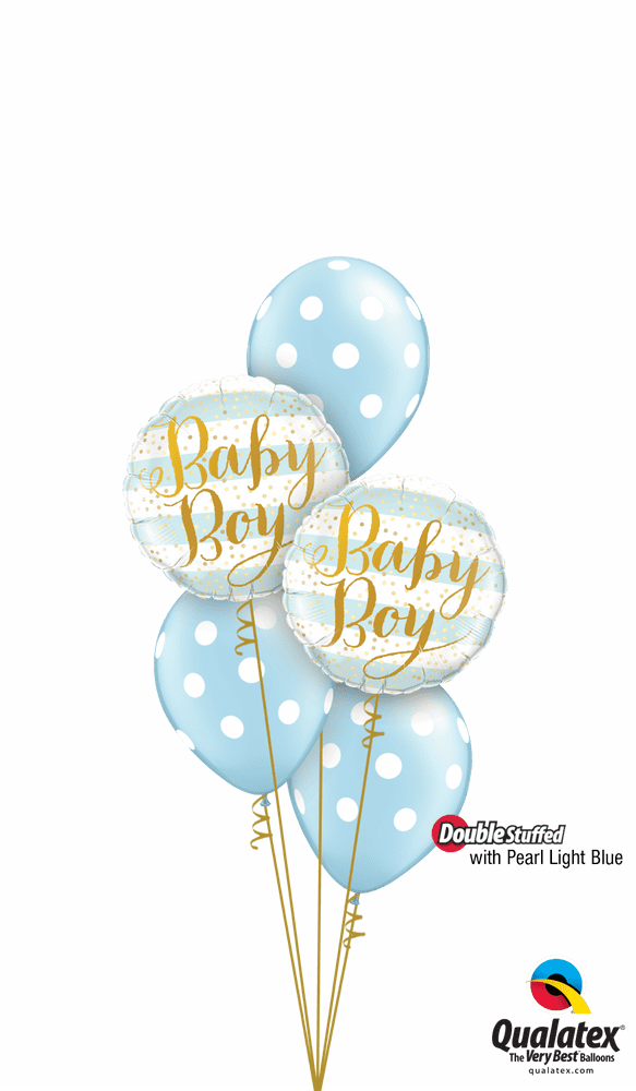 Baby Boy Blue Stripes Classic Bouquet