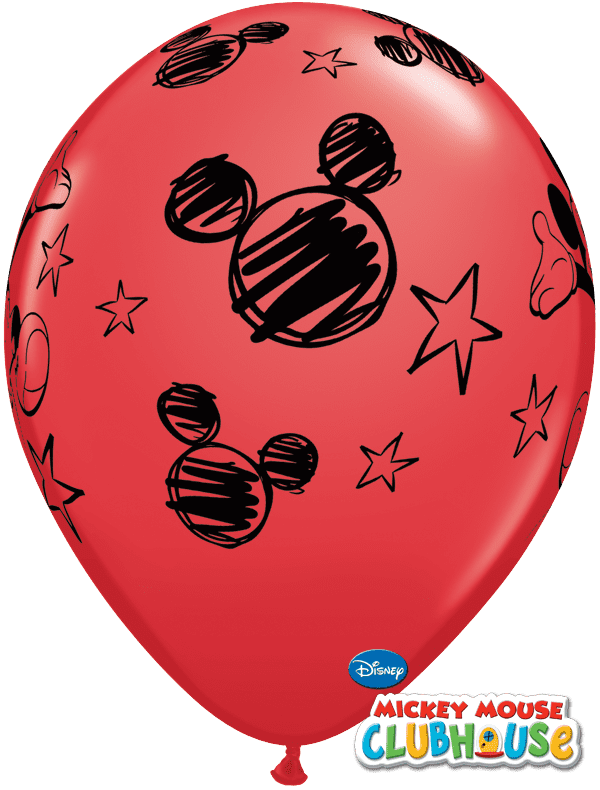 Disney Mickey Mouse Red Balloons 6 Pack