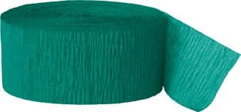 Emerald Green Crepe Paper Streamer Roll 81ft