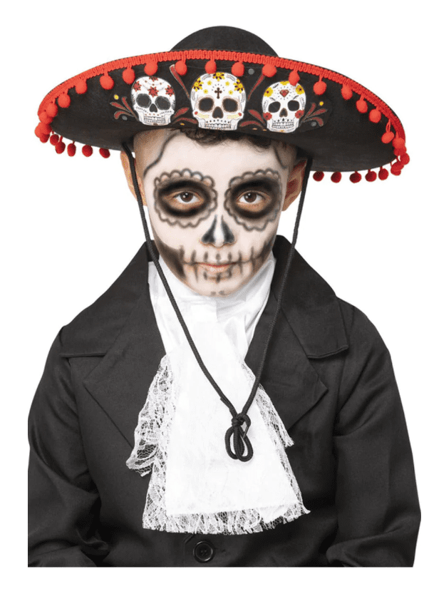 Kids Day Of The Dead Sombrero Top Hat