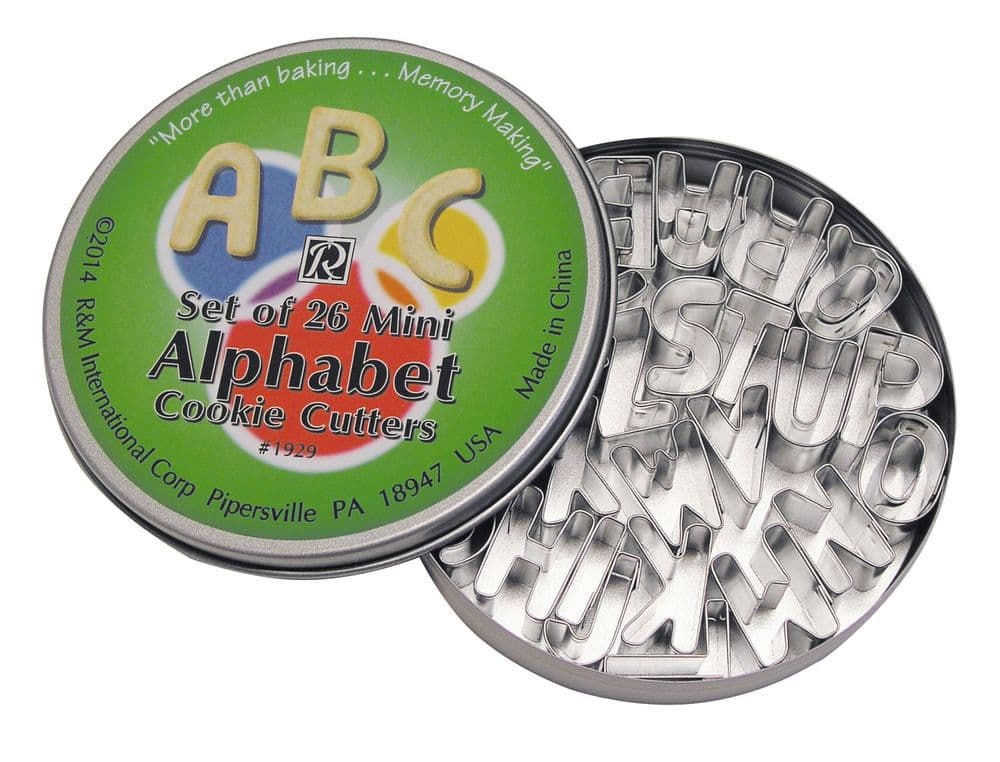 Mini Alphabet Cookie Cutter Set