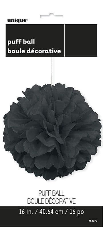 Puff Ball Decoration In Black