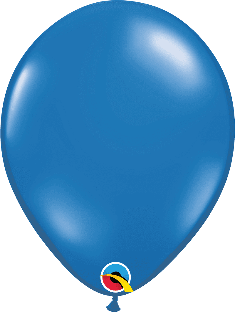 Qualatex Sapphire Blue Transparent Balloon Uninflated