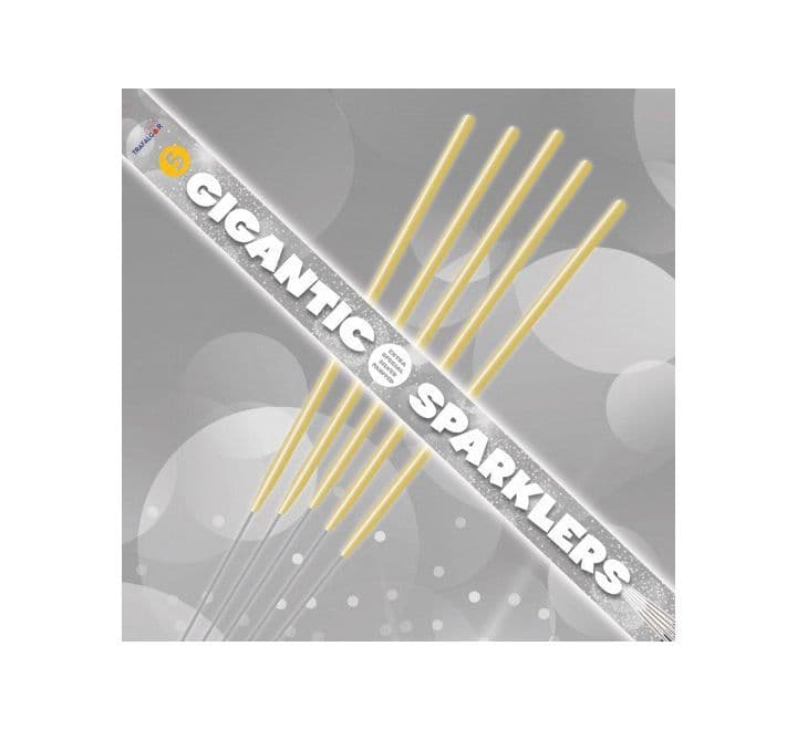 Trafalgar 70cm Gigantic Silver Dipped Party Sparklers