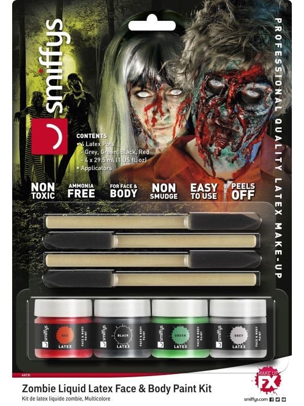 Zombie Liquid Latex Face And Body Paint Kit