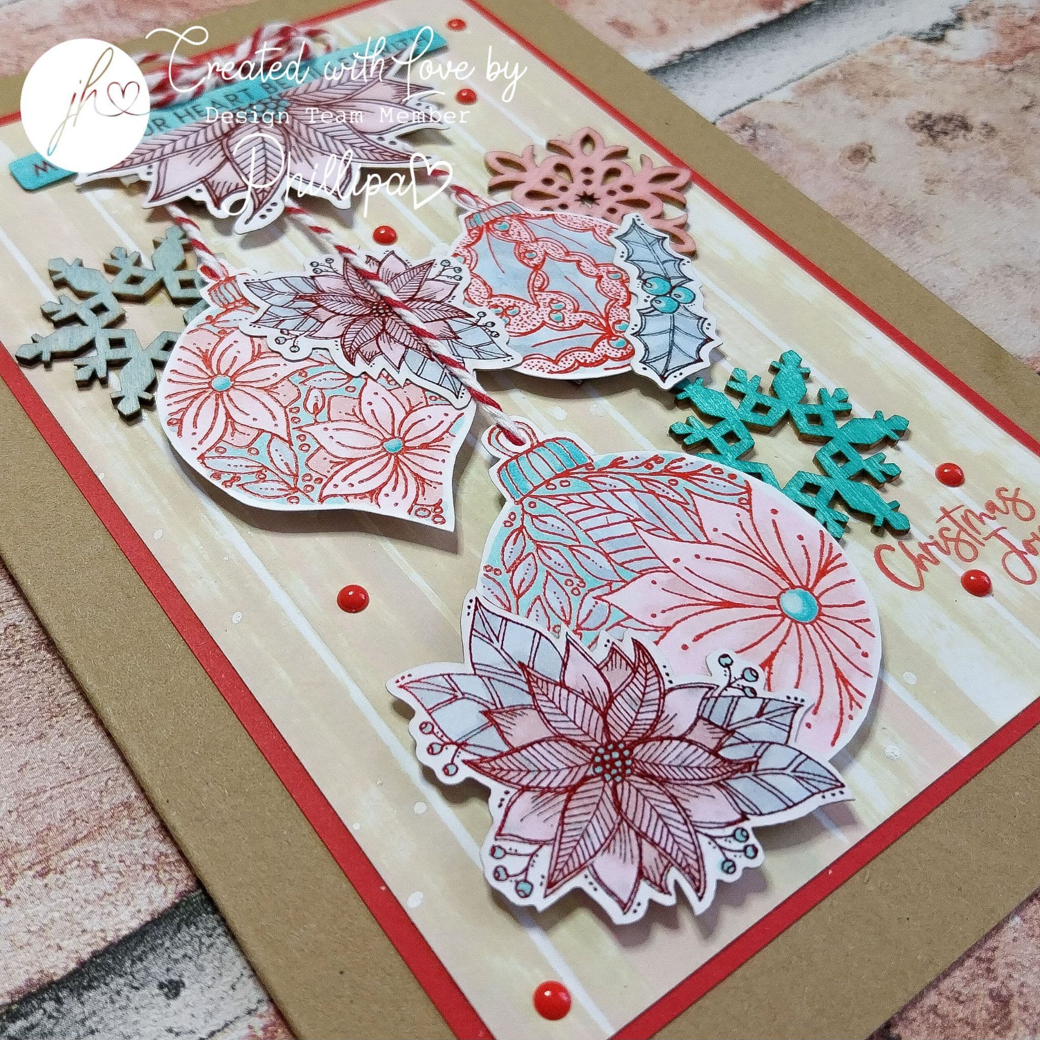 Christmas Baubles A6 Stamp Set