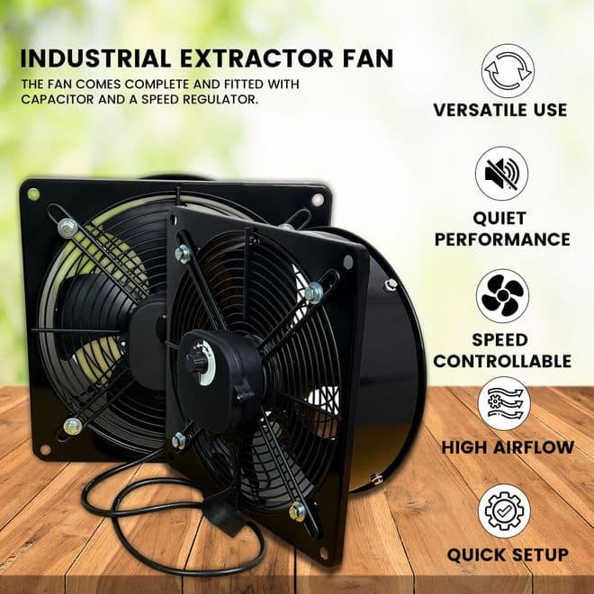 Industrial Extractor Exhaust Fan with Speed Controller / All Sizes