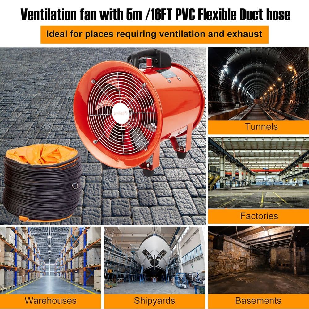 Portable Ventilation Fan with flexible Duct