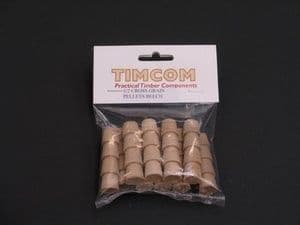 P12BEP Beech White Cross Grain Timber Pellets 12 7mm